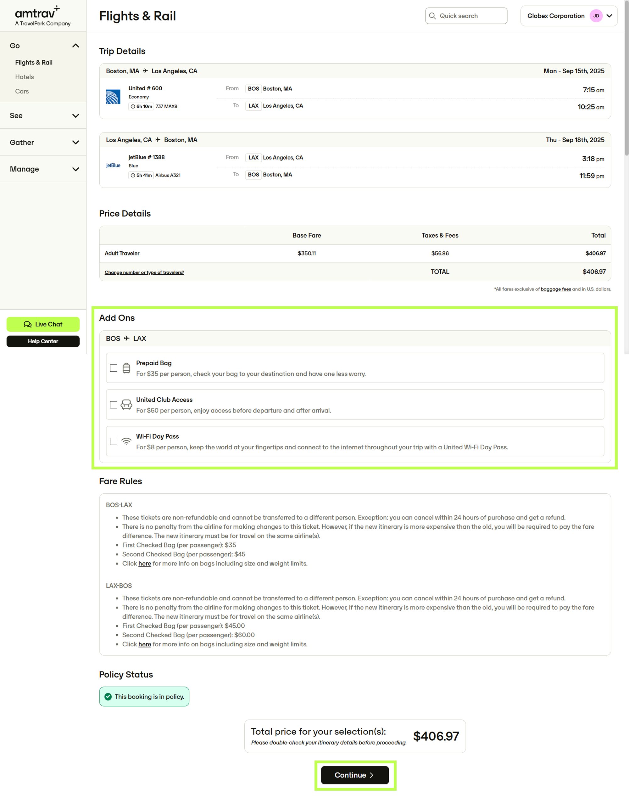 How do I book a flight? – AmTrav
